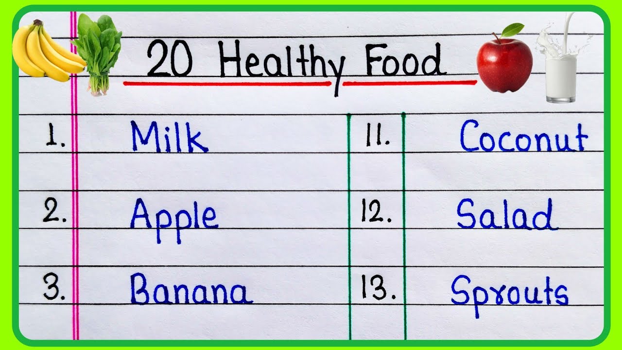 20 Healthy Food Name | Healthy Foods Name in English | Healthy Food ...