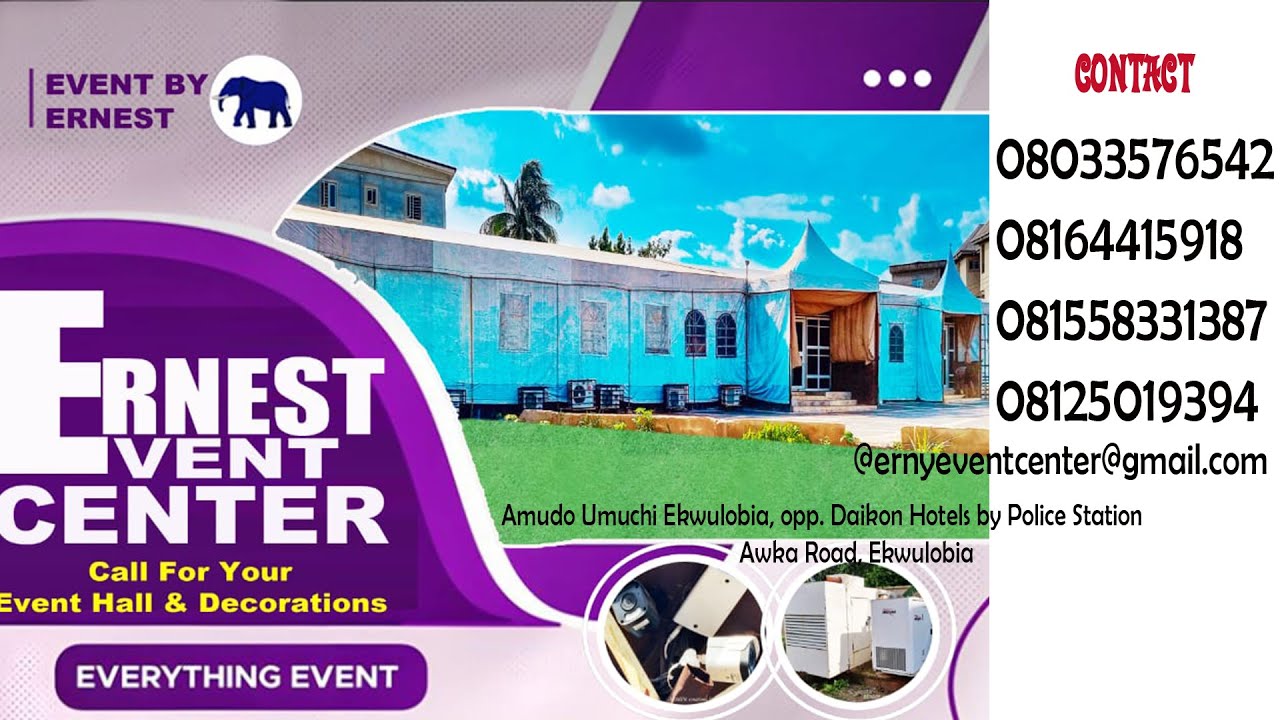 ERNEST EVENTS......THE BEST EVENT CENTRE FOR THAT YOUR MEMORABLE EVENT ...