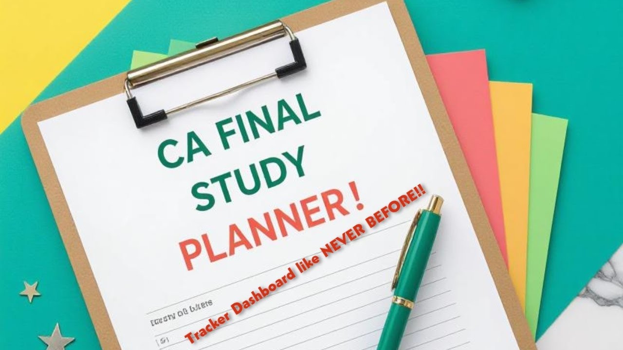 CA Final GodFather Study Planner - Real Time DashBoard Tracker - Finish ...