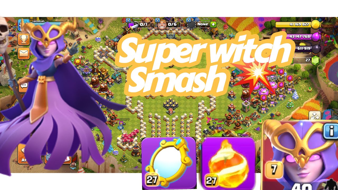 Inanely strong Super Witch Smash @ Th 17 ft fireball (Day 9) - YouTube