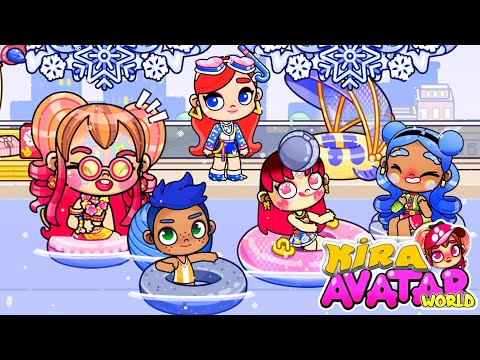 НОВЫЙ ГОД В АВАТАР ВОРЛД . Кира и Аня в БАССЕЙНЕ.| Avatar World | Pazu