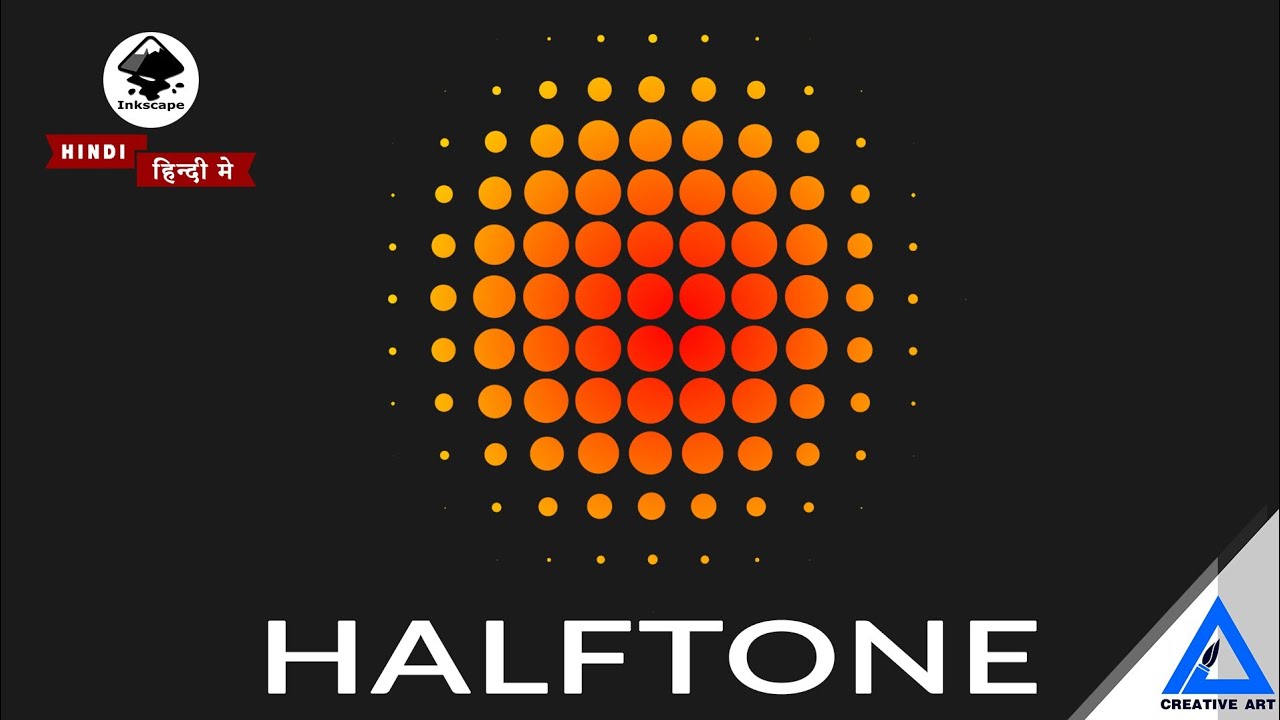 How to create vector Halftone useing inkscape In Hindi / हिन्दी मे ...