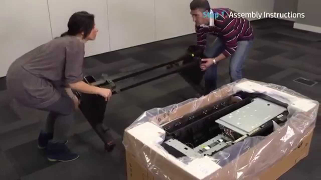 How to set up and install HP Designjet T920 and T1500 ePrinters / Plotters - YouTube