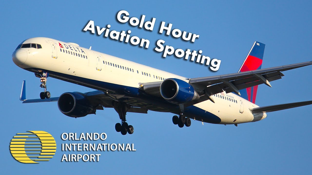 (4K) Gold Hour Aviation Spotting at Orlando Int'l Airport - Feb 2023 ...