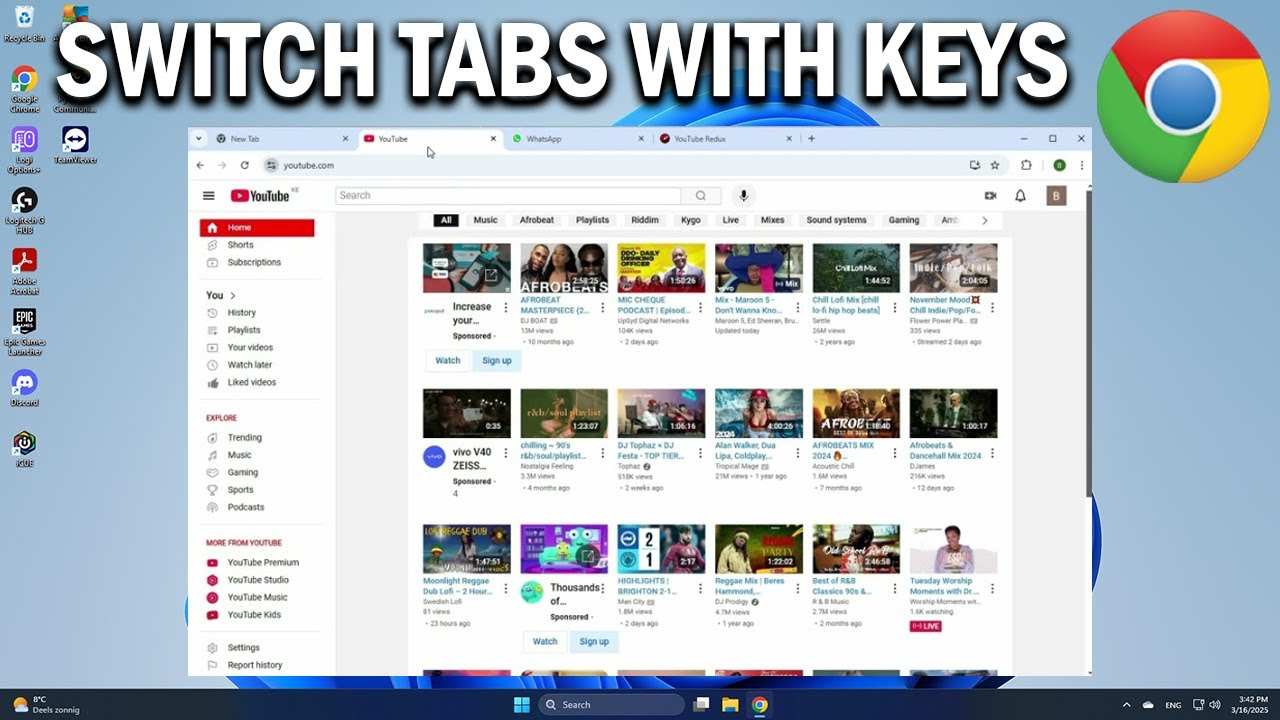 How To Switch Between Tabs in Google Chrome by Keyboard Shortcut Key ...