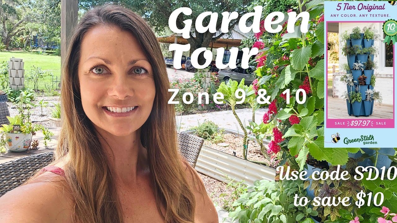 Vegetable Garden Tour Zone 9 Zone 10 Florida - YouTube