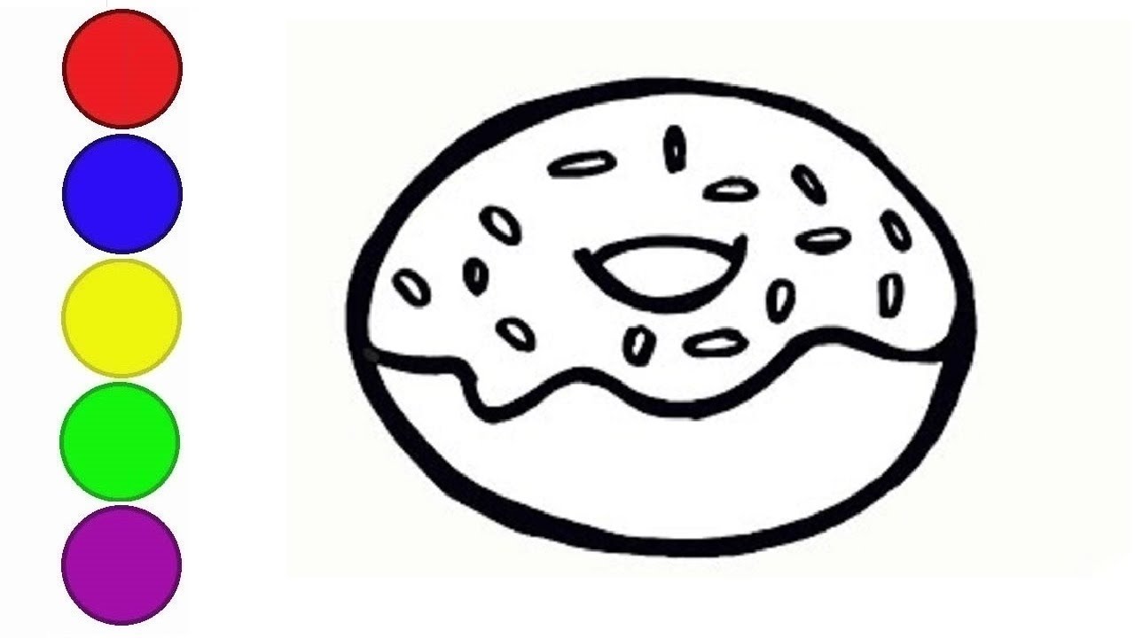 Dibujo de donas | Donut drawing | Hình vẽ bánh rán | menggambar donat ...