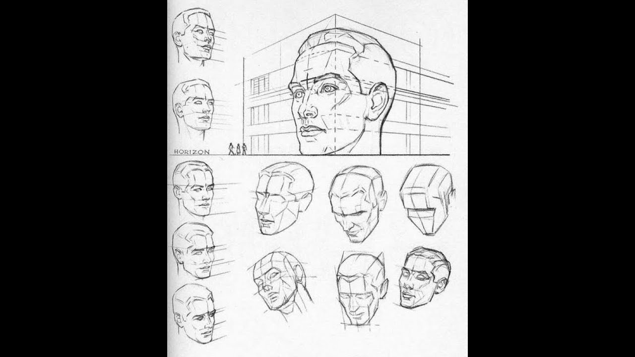 Lección 7 la proyección del rostro en el dibujo - YouTube
