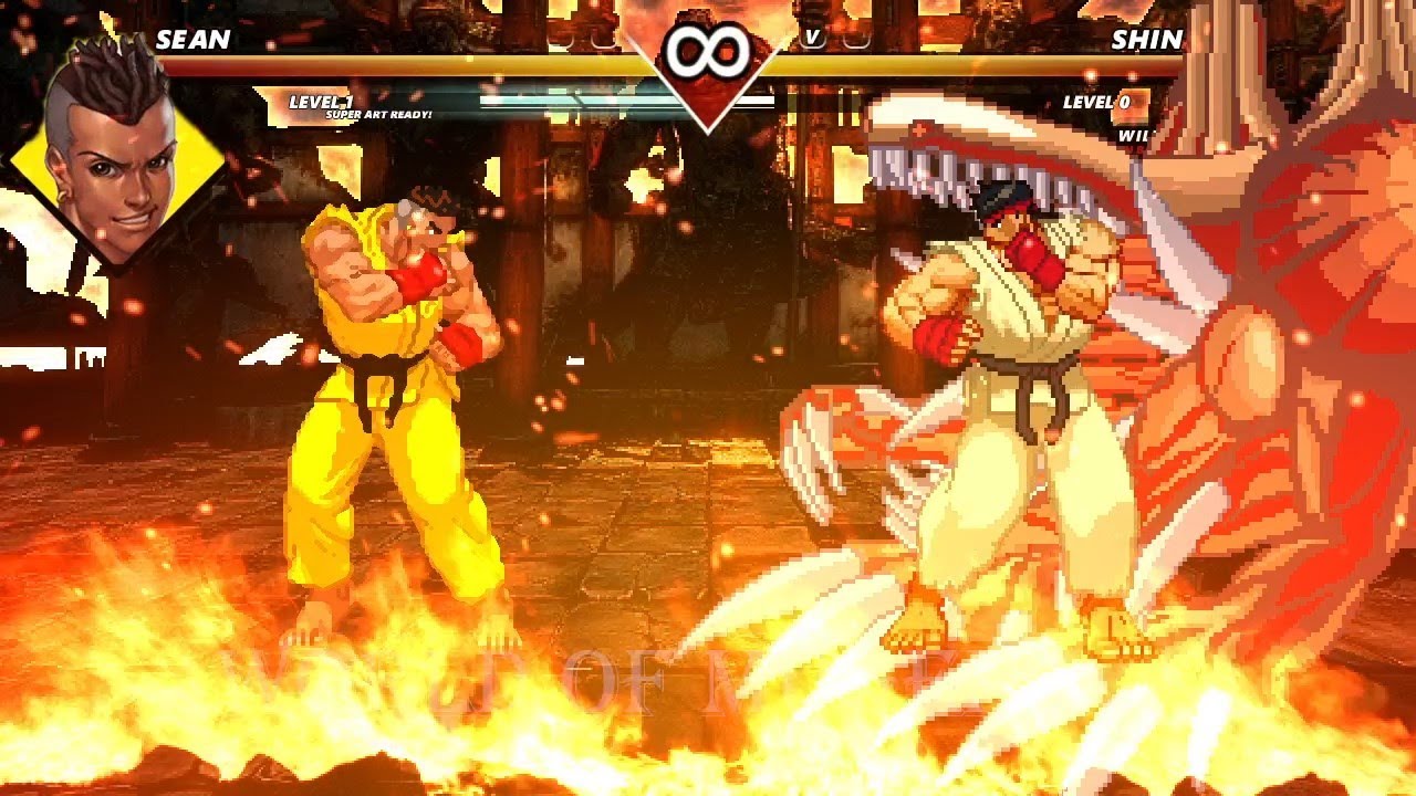 [Street Fighter Mugen] William&ShinRyu Vs Sean (Hard Mode) - YouTube
