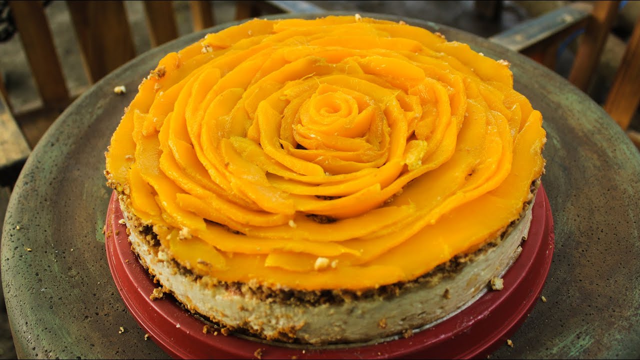 Mango Rose Cake for a special celebration - YouTube