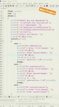 Calculator Project in C | @codingexplorer9465 - YouTube
