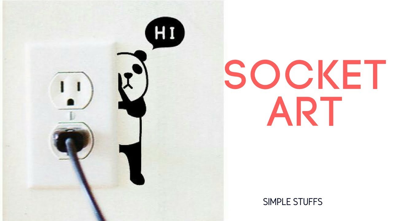Socket Art || Switch Socket Art || DIY || Wall Decoration - YouTube