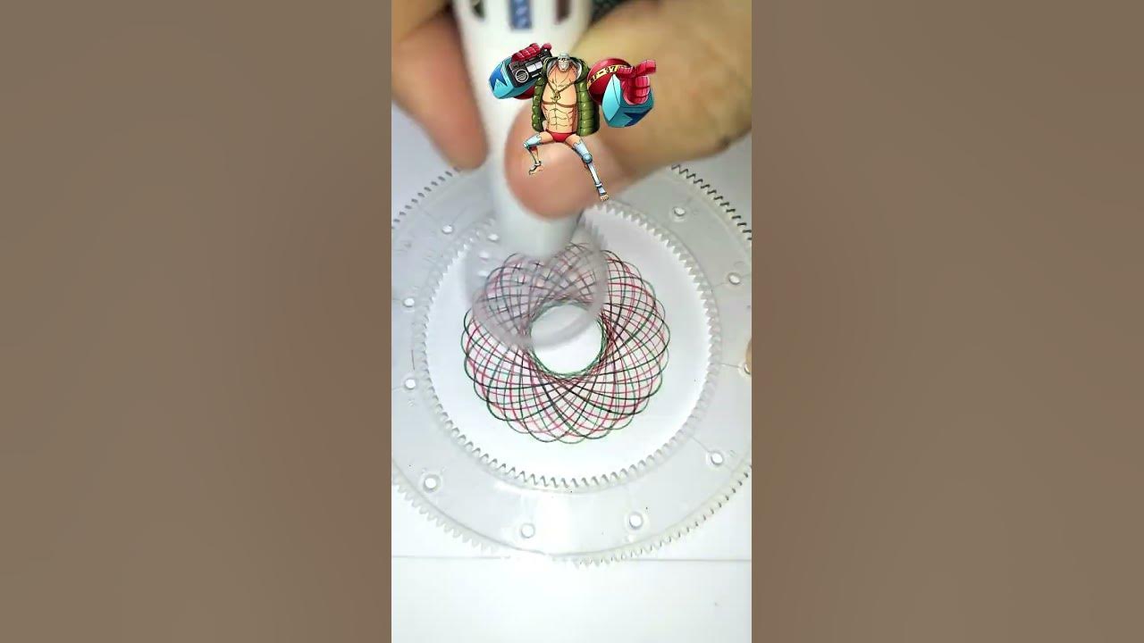 🐚 Spirograph Drawing Machine 💓🎨 #shorts #spirograph #satisfying #diy #art #onepiece - YouTube