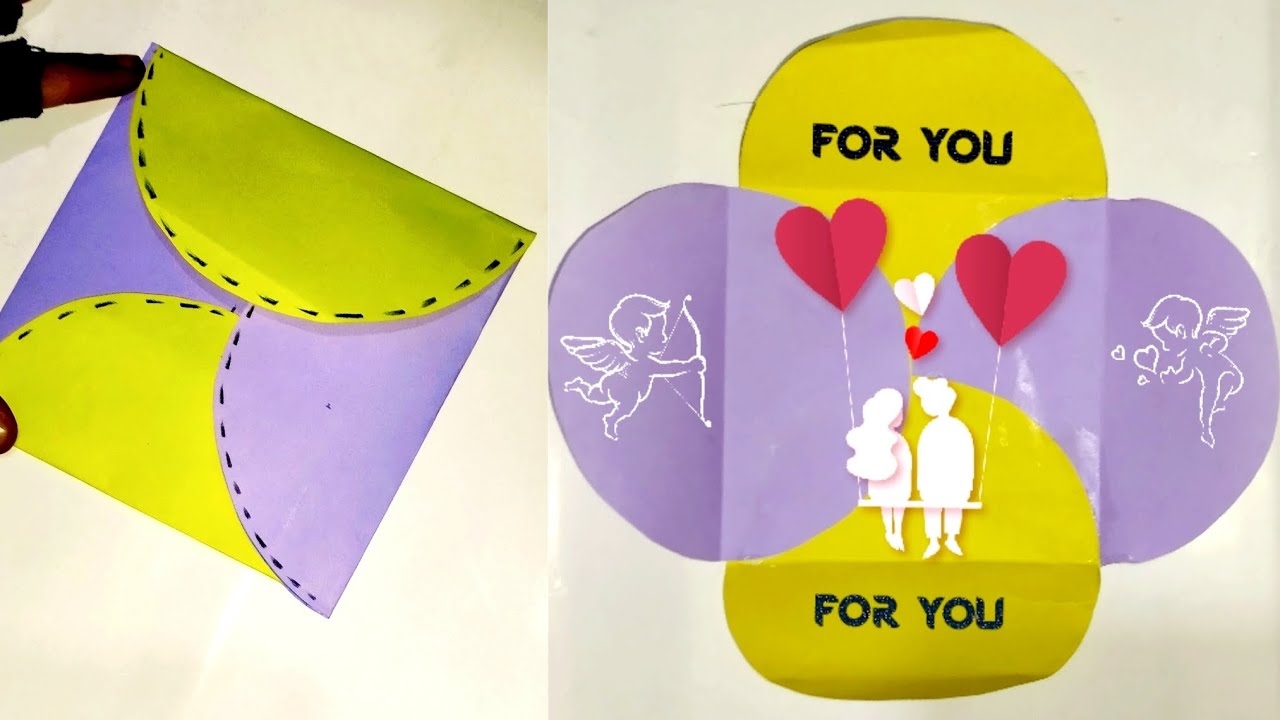 Greetings Card Tutorial.How to make a unique and easy paper card for a ...