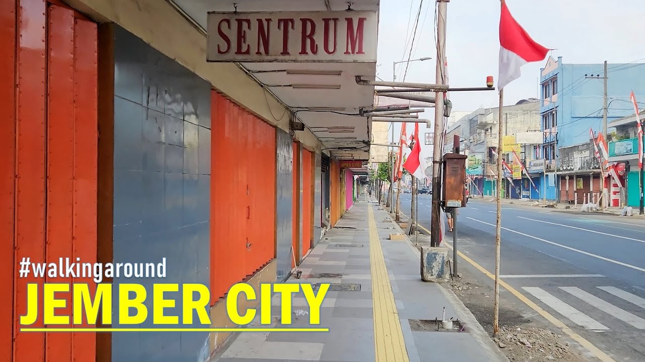 Walking Around Jember City a regency of East Java province, Indonesia ...