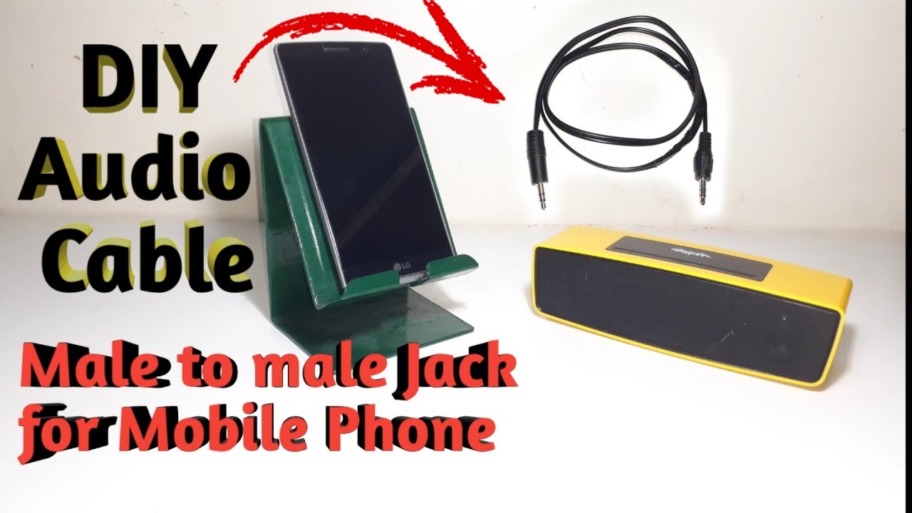DIY Mobile 3.5mm Stereo Jack Male to Male Aux Audio Cable - YouTube
