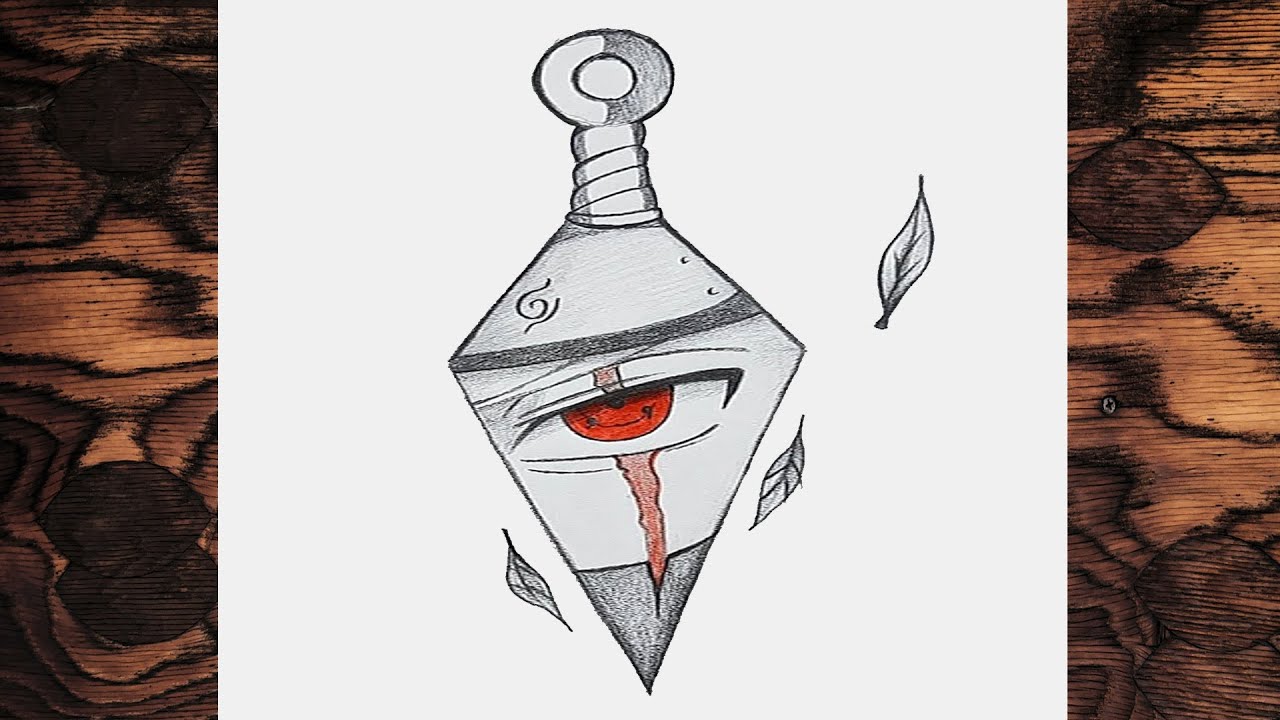 Easy to draw || how to draw kakashi in Kunai|| step-by-step #anime ...