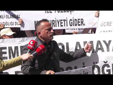 Ücretli Öğretmenler Dayanışma Derneği, Milli Eğitim Bakanlığı önünde açıklama yapıyor #Canlı