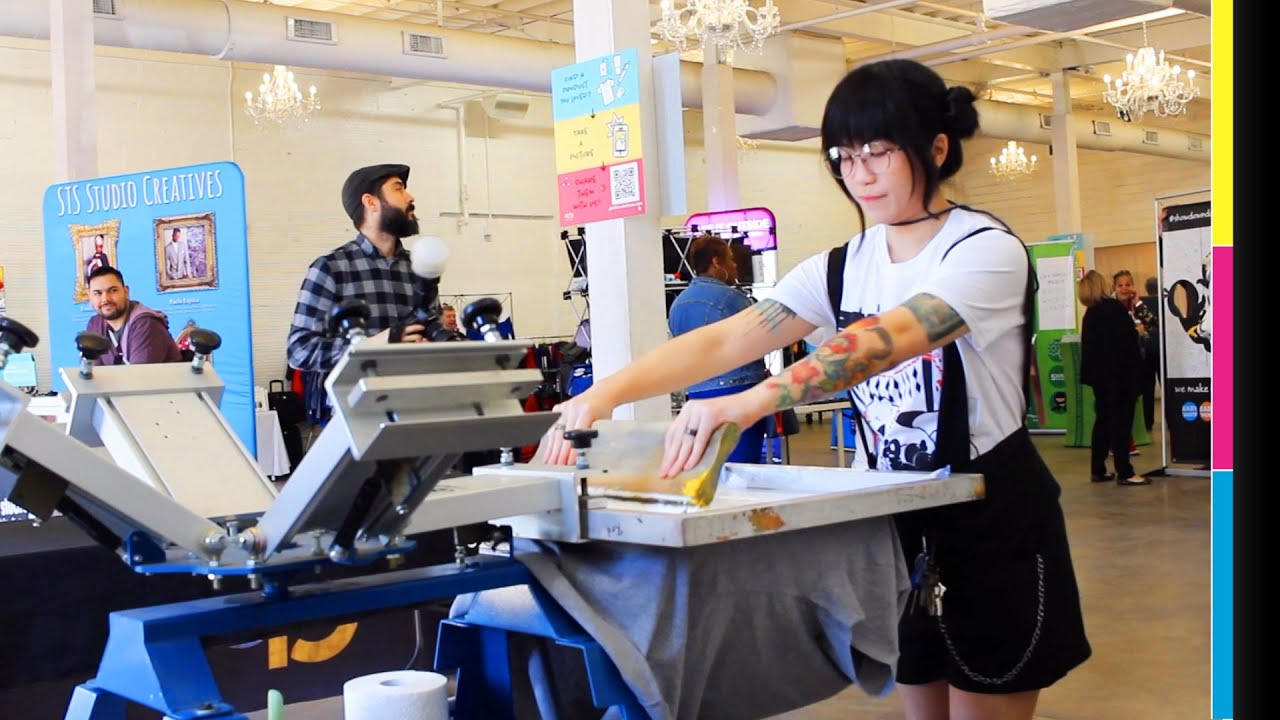 LIVE Screen Printing Event Vlog Houston Texas Vendors HTX Studio 2020 ...