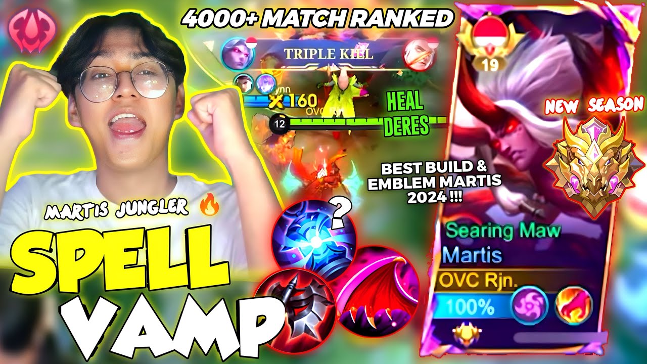 MARTIS SPELL VAMP! GILA DERES BANGET HEAL NYA BRO! 20 KILLS! | EX TOP ...