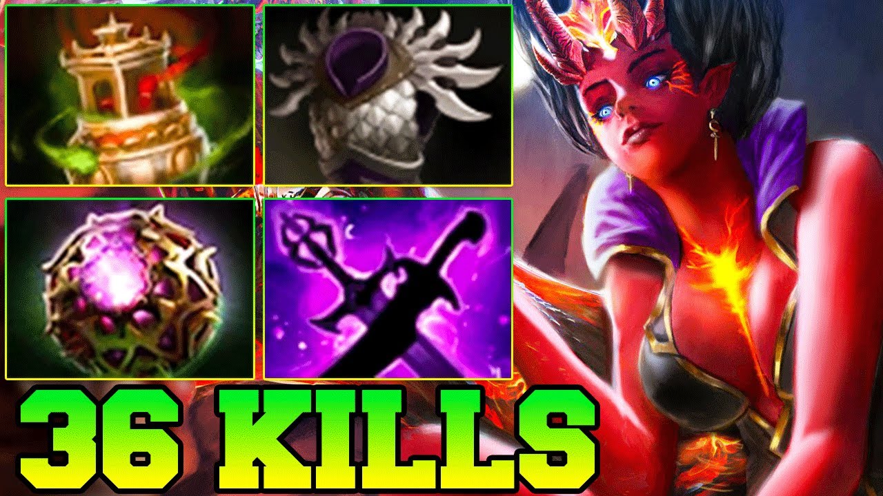 36 Kills QOP Without Dagon ! Dota 2 Mid Lane Beast Queen Of Pain Dota 2 ...