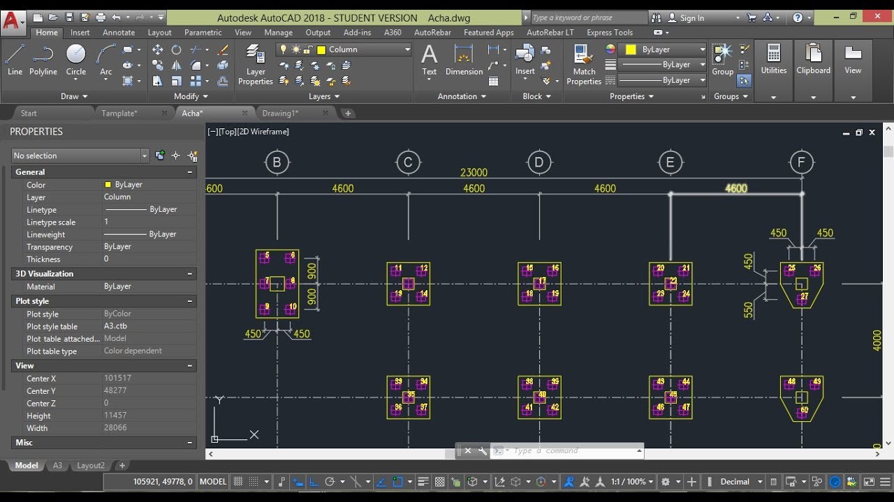 How to create grid heads in AutoCAD By Khmer Knowledge - YouTube