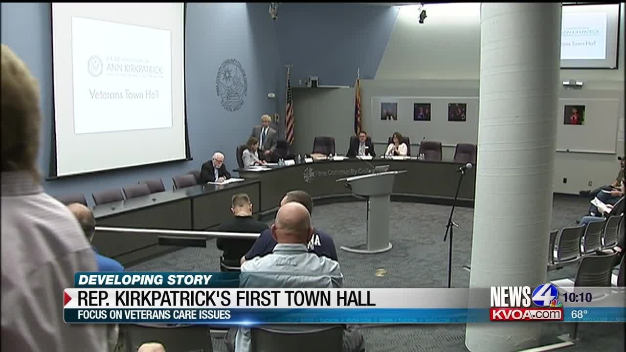 Rep. Ann Kirkpatrick holds first town hall meeting in Tucson - YouTube