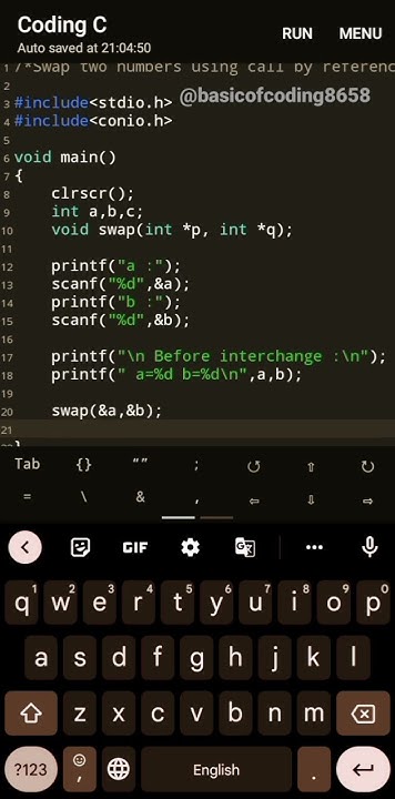 Swap Two Numbers Using Pointer In C 👍swapbasicofcoding Codingpointerswapnumberscprogram 1415