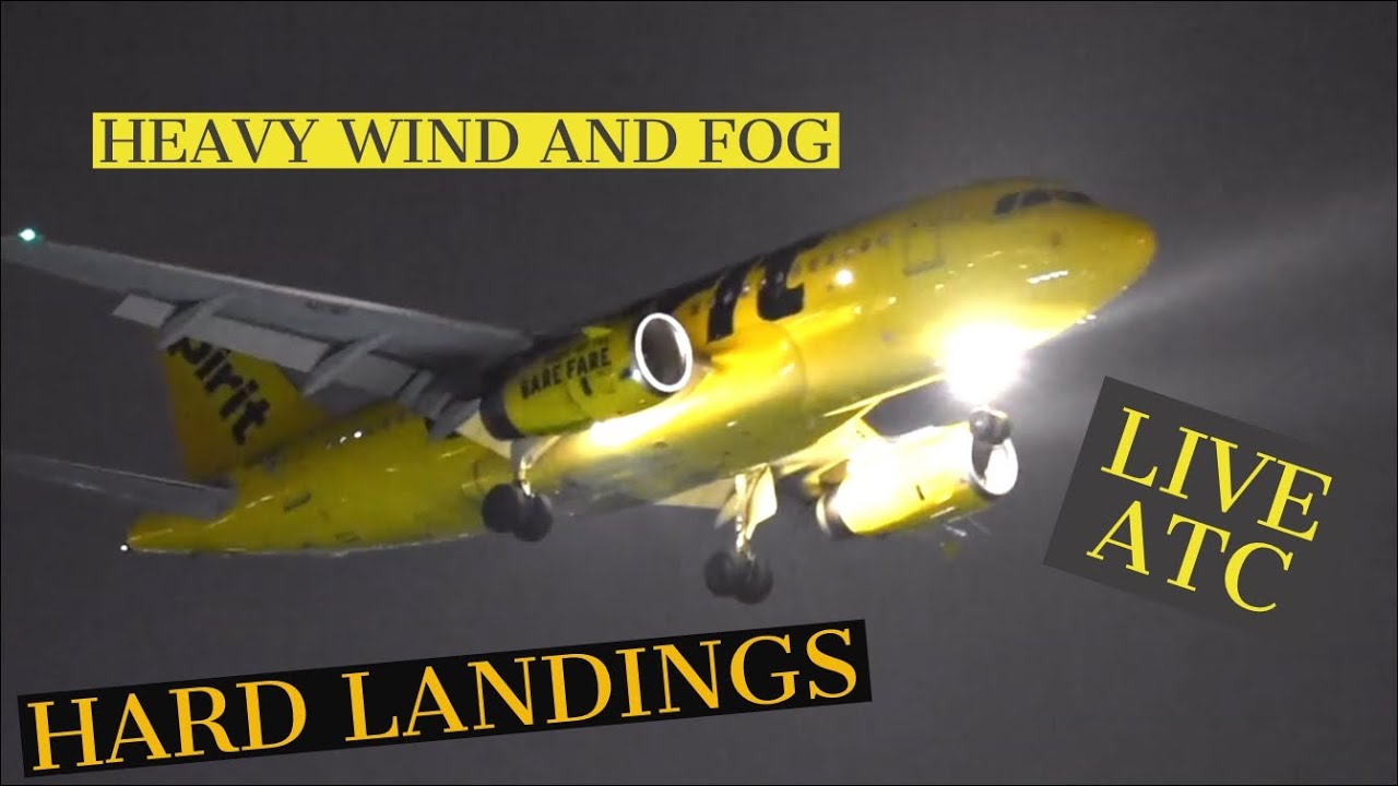 LAX PLANESPOTTING | HEAVY WIND & FOG - YouTube
