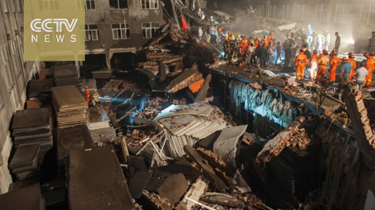 9 dead, more than 30 injured in China shoe factory collapse - YouTube