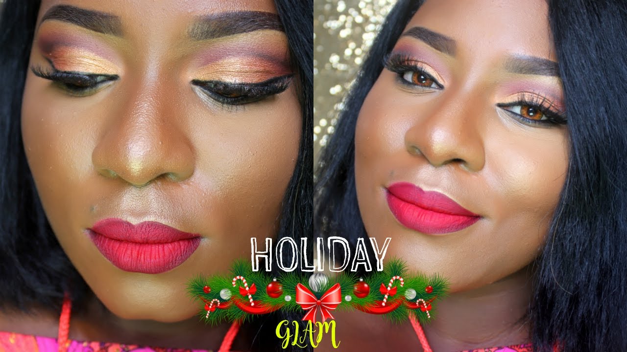 CLASSIC GLAM CHRISTMAS HOLIDAY INSPIRED MAKEUP - YouTube