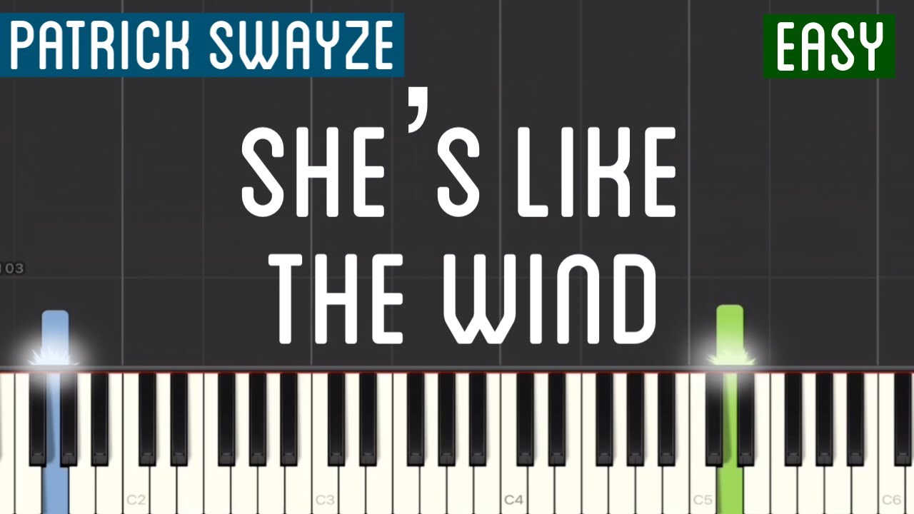 Patrick Swayze - She’s Like The Wind Piano Tutorial | Easy - YouTube