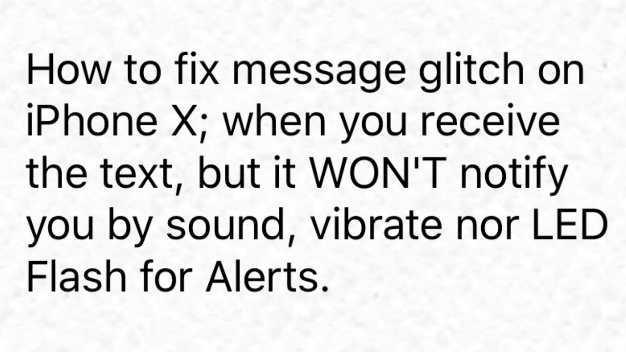 How to fix message glitch on iPhone X - YouTube