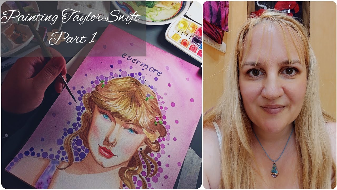 Painting Taylor Swift for the first time | Watercolour Tutorial - YouTube