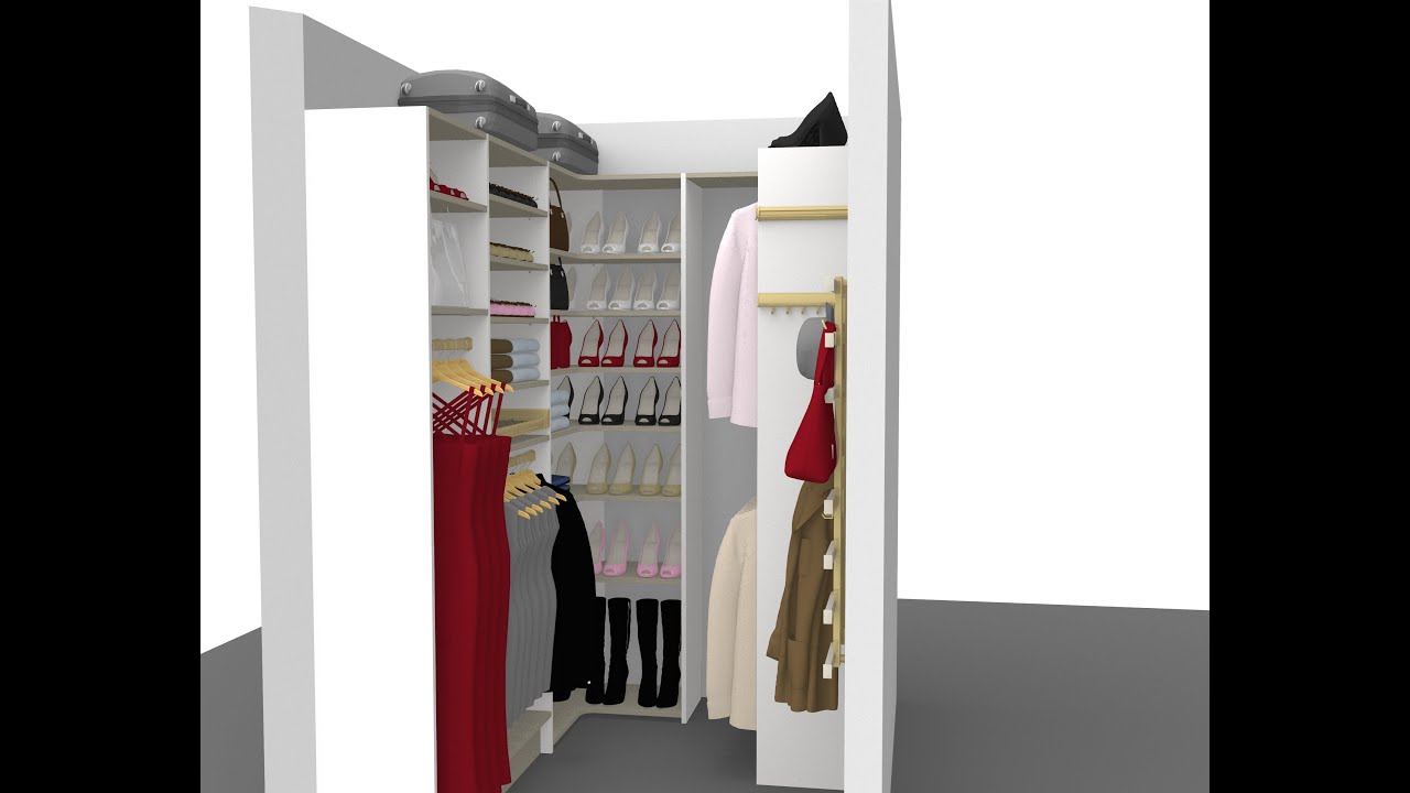 5x6 Closet Plans and Render - 3D - YouTube