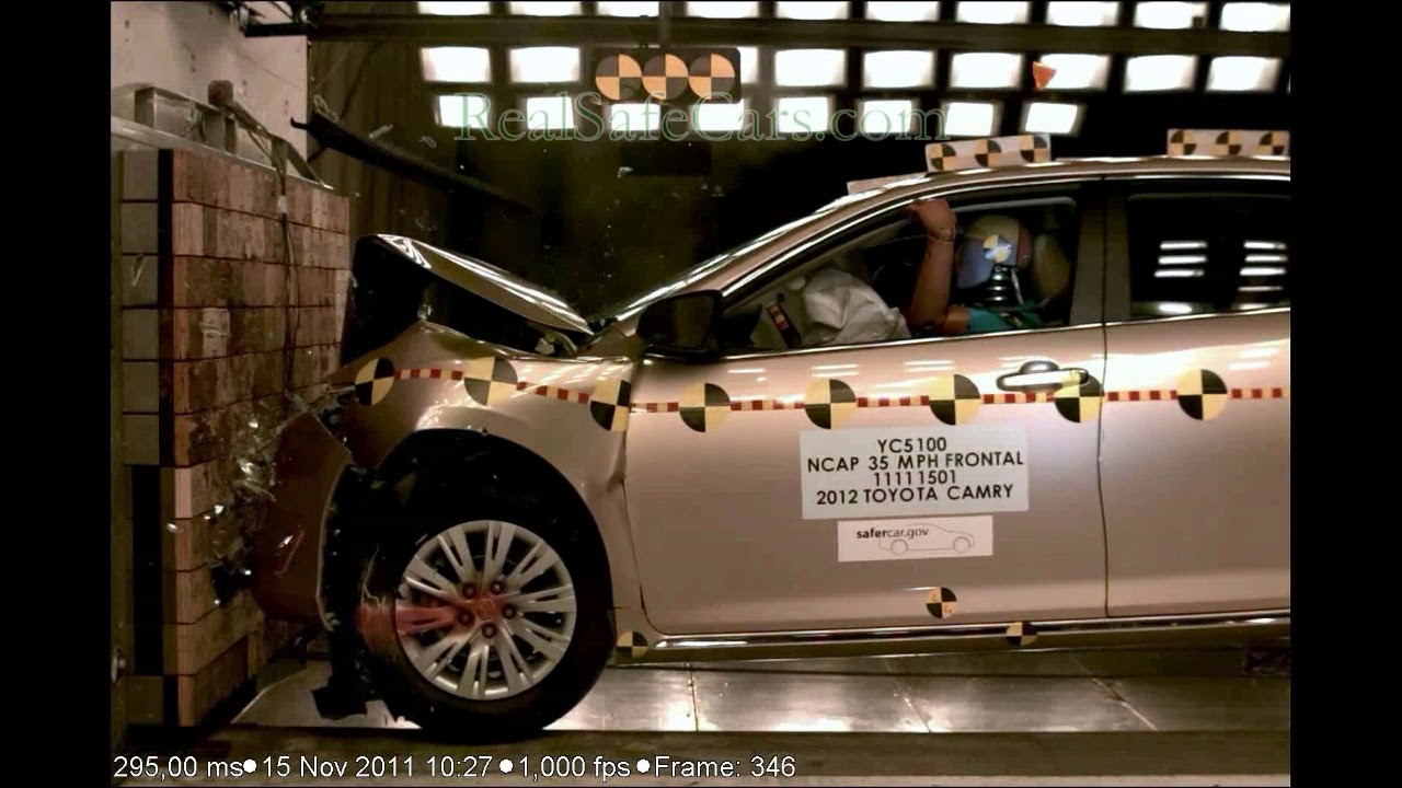 Toyota Camry (2012) Crash Tests (Side-Pole, Front, Side) - YouTube