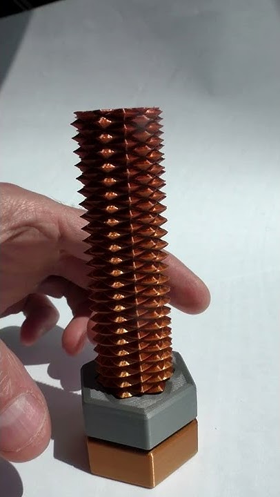 🌑 Многозаходный болт с левой и правой резьбой на 3D принтере 3d print # ...