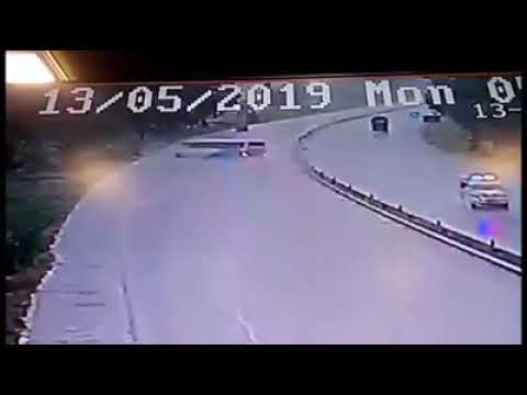 Daewoo bus accident on motorway . Cctv footage - YouTube