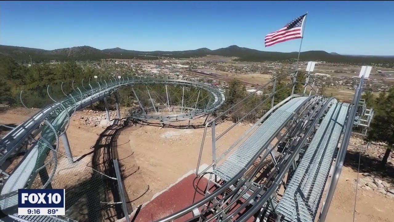 Arizona's first roller coaster of its kind opens in Williams - YouTube