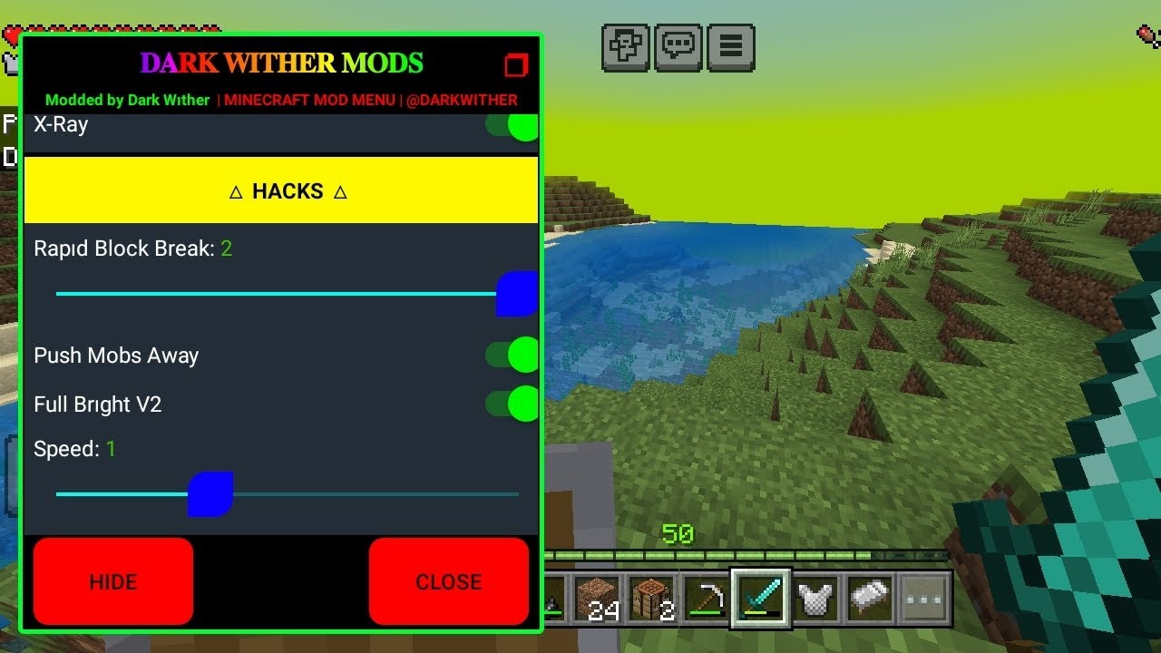 MOD MENU MINECRAFT WITHER MODS VERSION 1.21.0.03 - YouTube