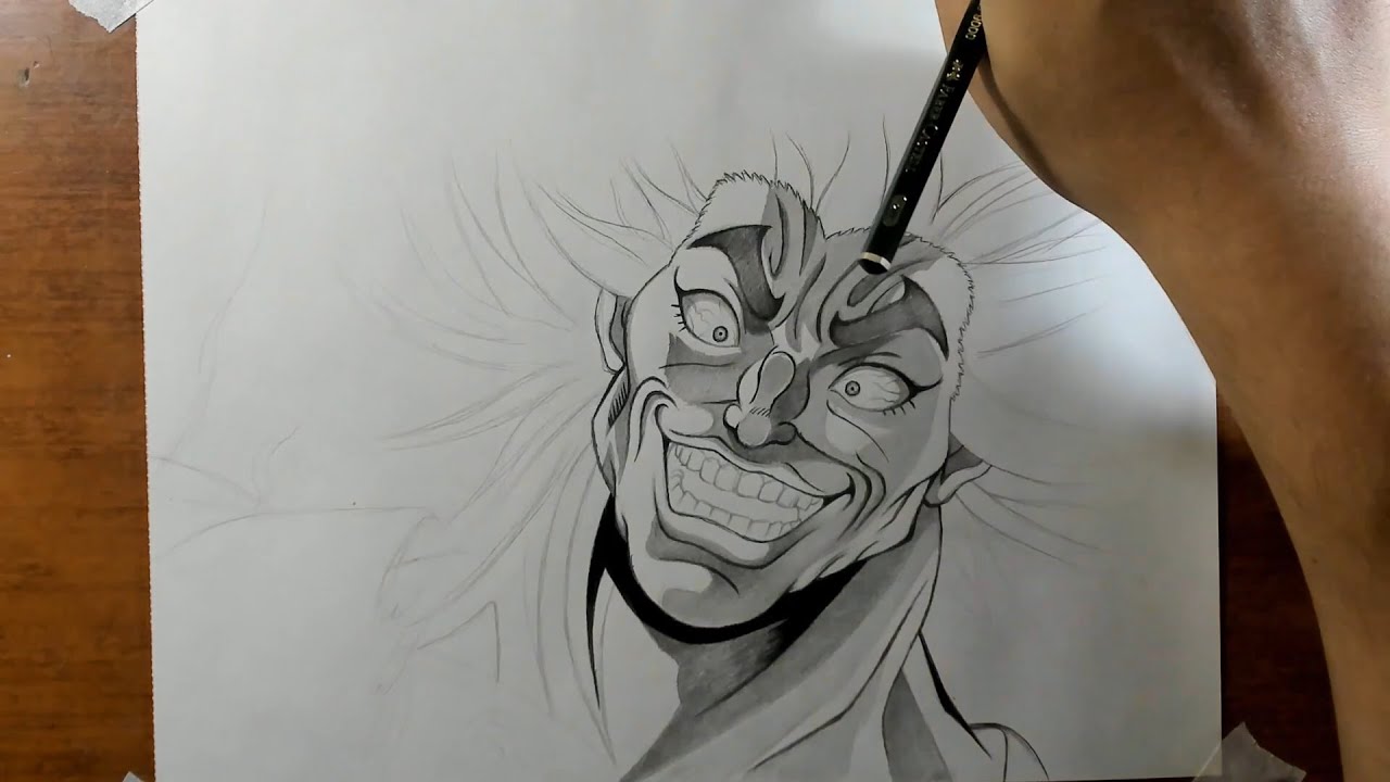How to Draw Yujiro Hanma Step by Step with Pencil - Baki - YouTube