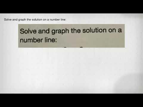 Solve and graph the solution on a number line: - YouTube