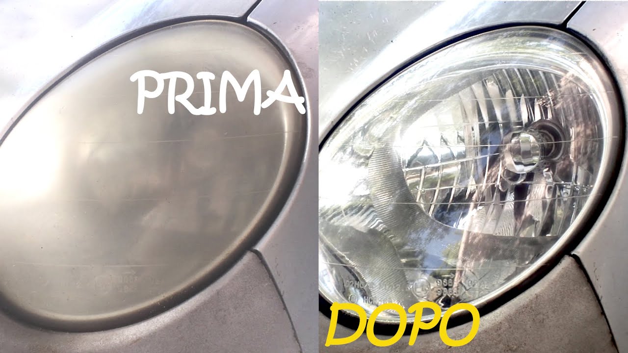 Fari auto opacizzati? Pulizia e lucidatura - FAI DA TE 😎🤗😉 - YouTube