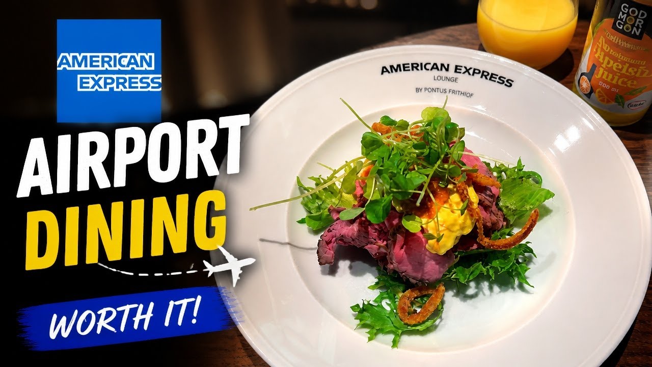 Thank you AmEx for a delicious meal at Stockholm's Arlanda Airport ...