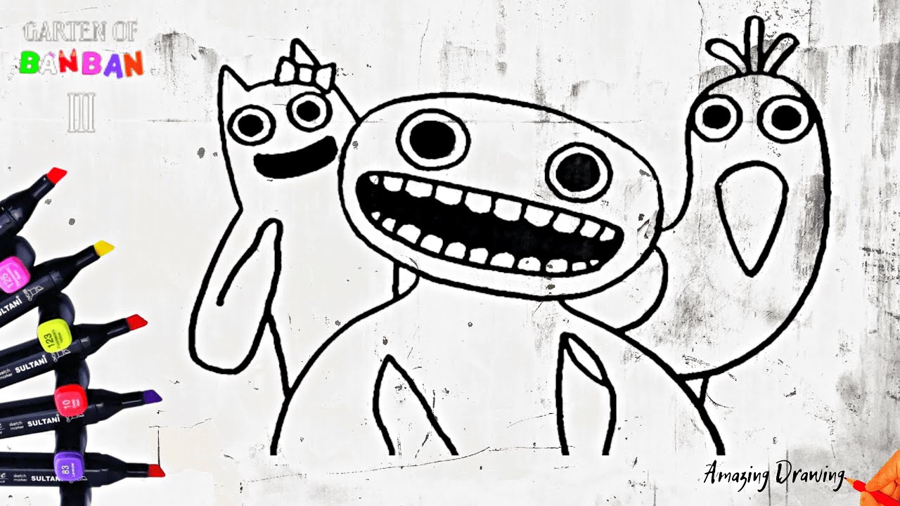 How to color easy Garten of BanBan #22 / How to Color Banban characters ...