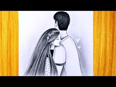 Easy Valentine's Day Drawing / How to Draw a Couple in Love / Pencil Drawing Tutorials