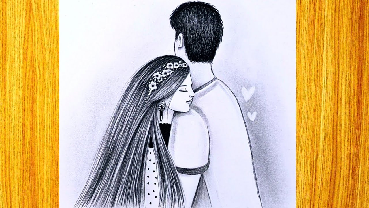 Easy Valentine's Day Drawing / How to Draw a Couple in Love / Pencil ...