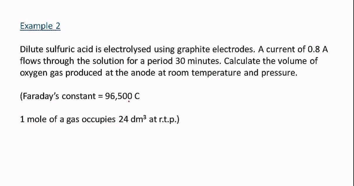 CSEC Chemistry - Electrolysis Calculations - YouTube