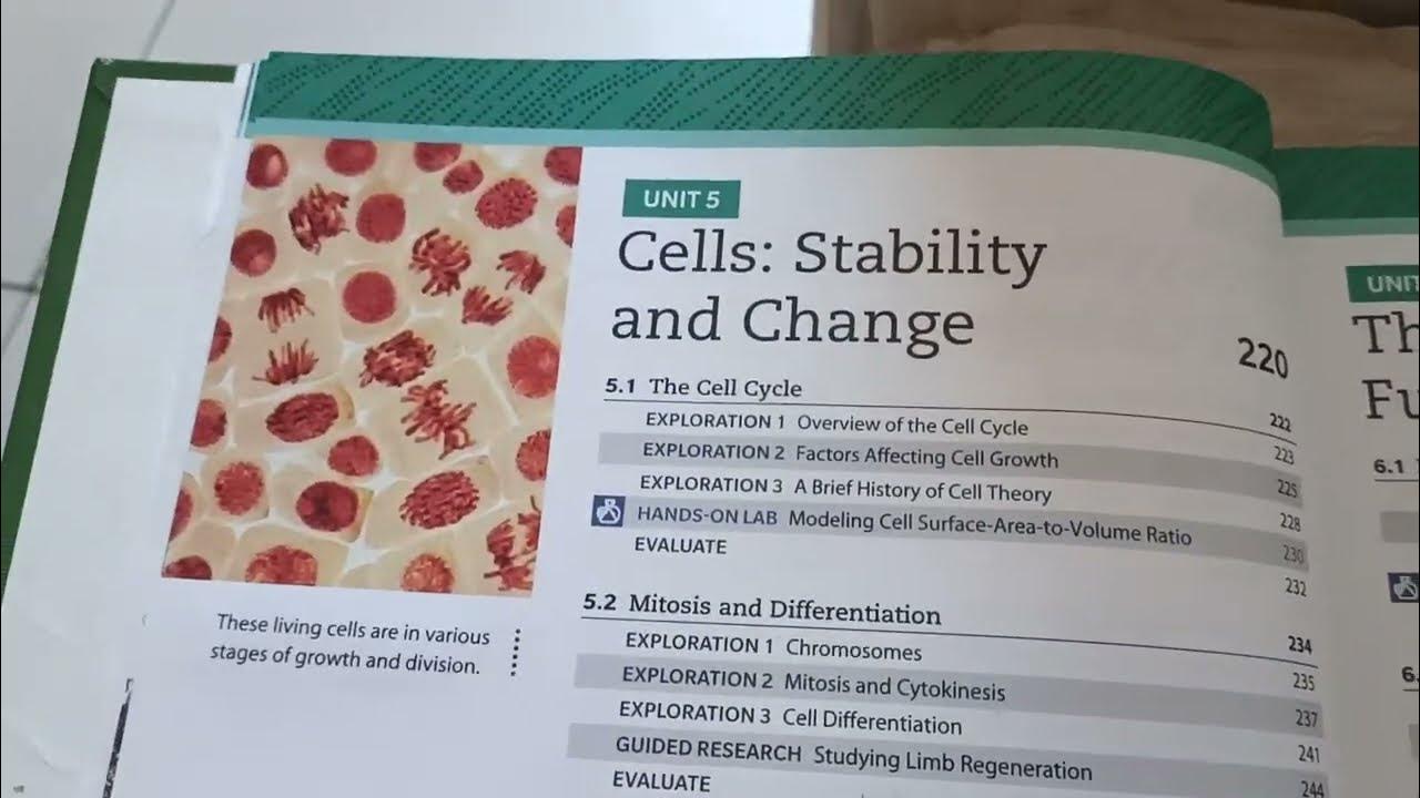 Biology book HMH science contents part 4 - YouTube