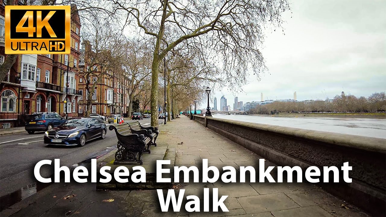 LONDON Chelsea Embankment Walk | 4K UHD 3D 360° binaural audio 🎧 - YouTube